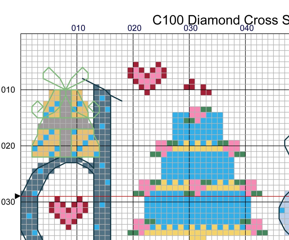 Diamond 60th Wedding Anniversary Customisable Cross Stitch | Etsy
