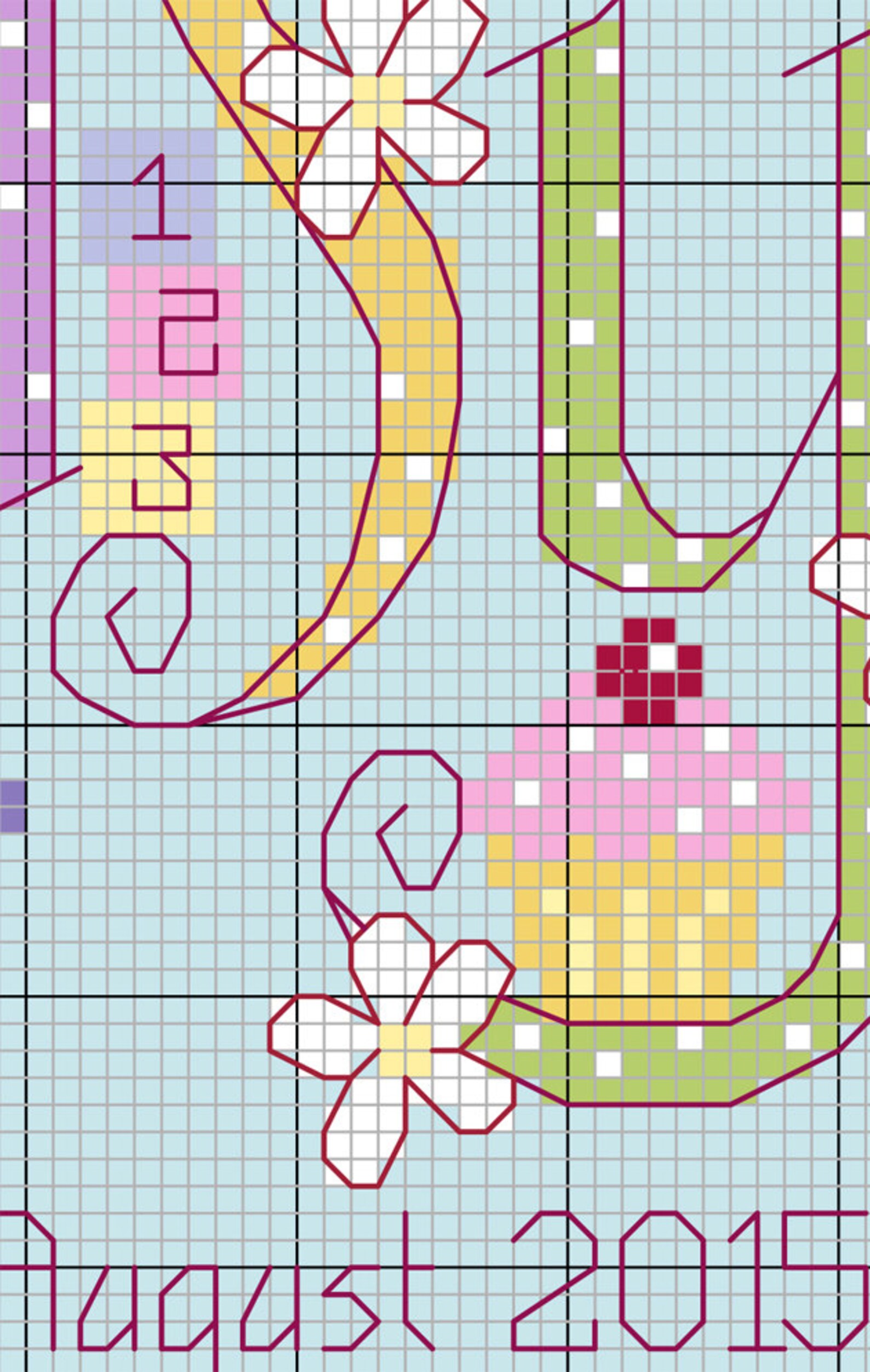 Bespoke Girl Name Sampler Cross Stitch Chart - Digital Format PDF ...