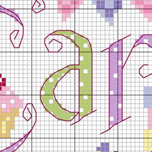 Bespoke Girl Name Sampler Cross Stitch Chart - Digital Format PDF ...