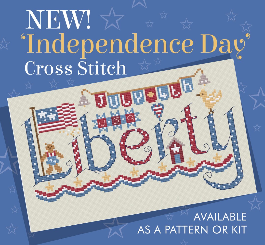 Liberty Chart PDF Pattern Cross Stitch Independence Day July 4th ...