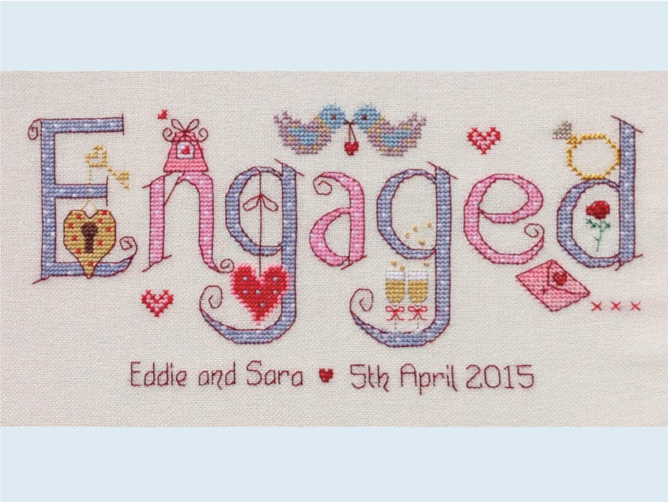 Engaged Customisable Cross Stitch Chart Digital Format PDF - Etsy Canada
