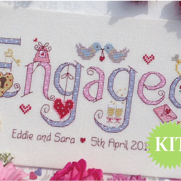 Engaged Cross Stitch - Etsy