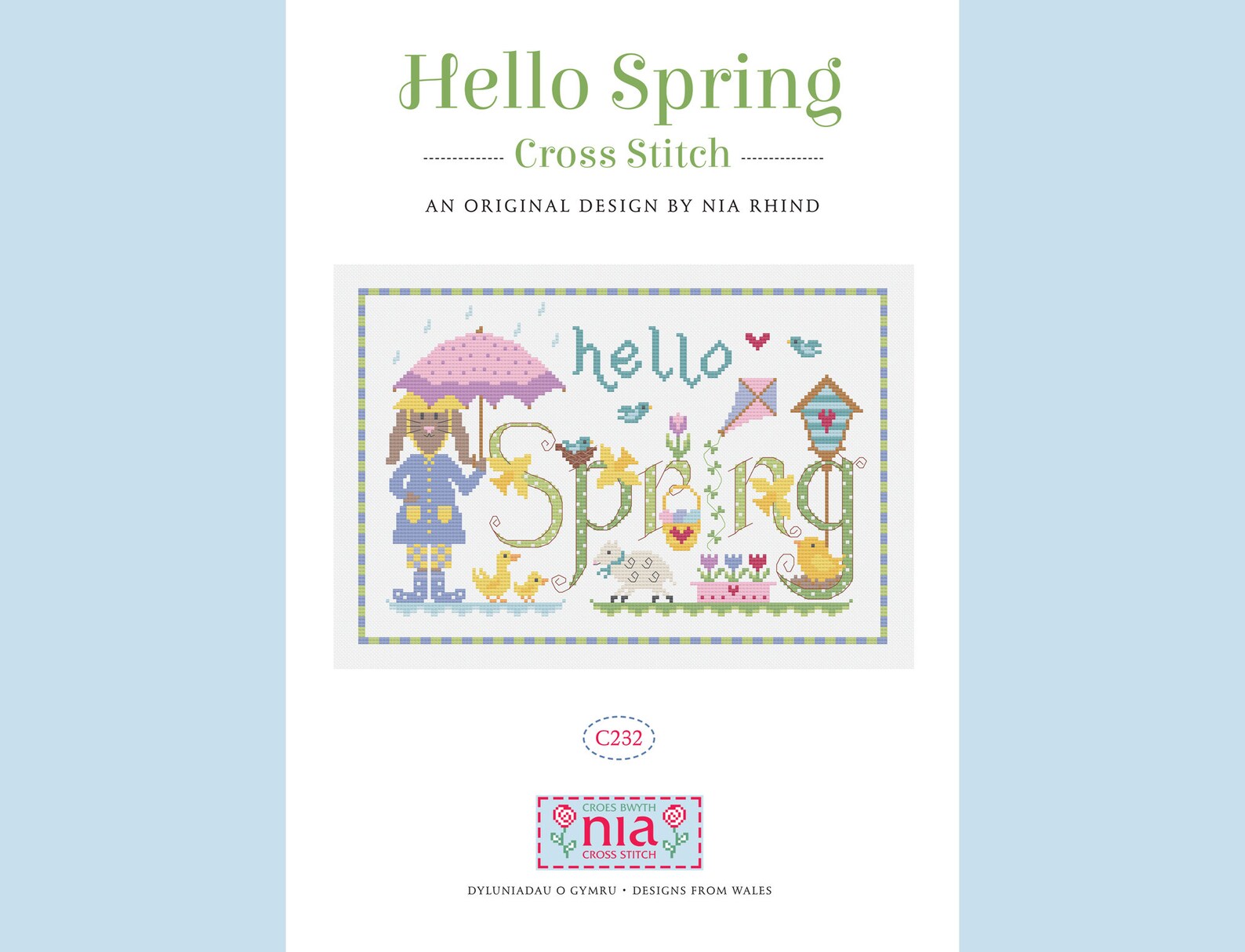 Hello Spring Cross Stitch Printed PATTERN or KIT - Etsy UK