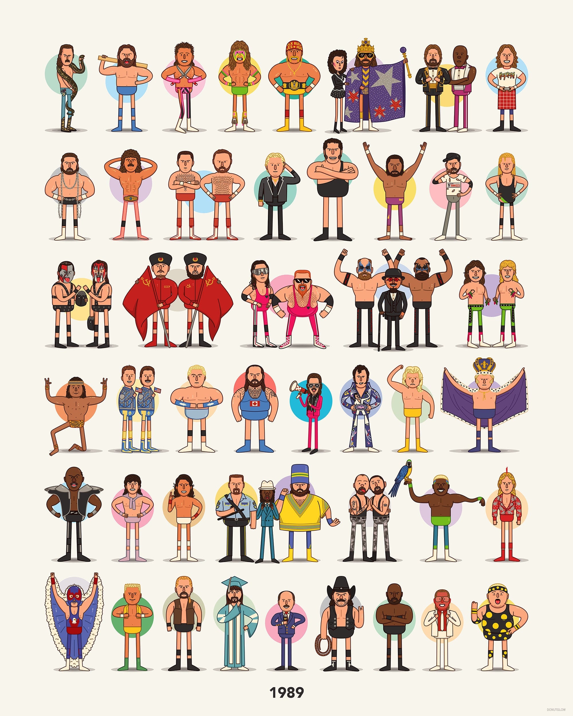 1989 WRESTLING ROSTER - Etsy