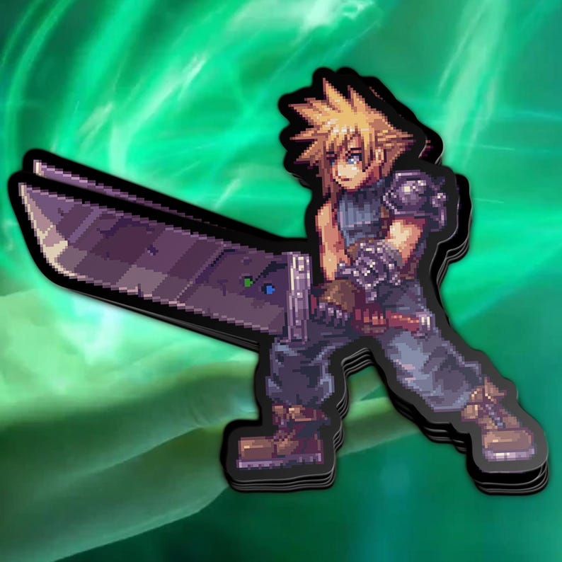 FF7 8-bit Pixel Art Characters | Cloud | Tifa | Aerith | Final Fantasy ...