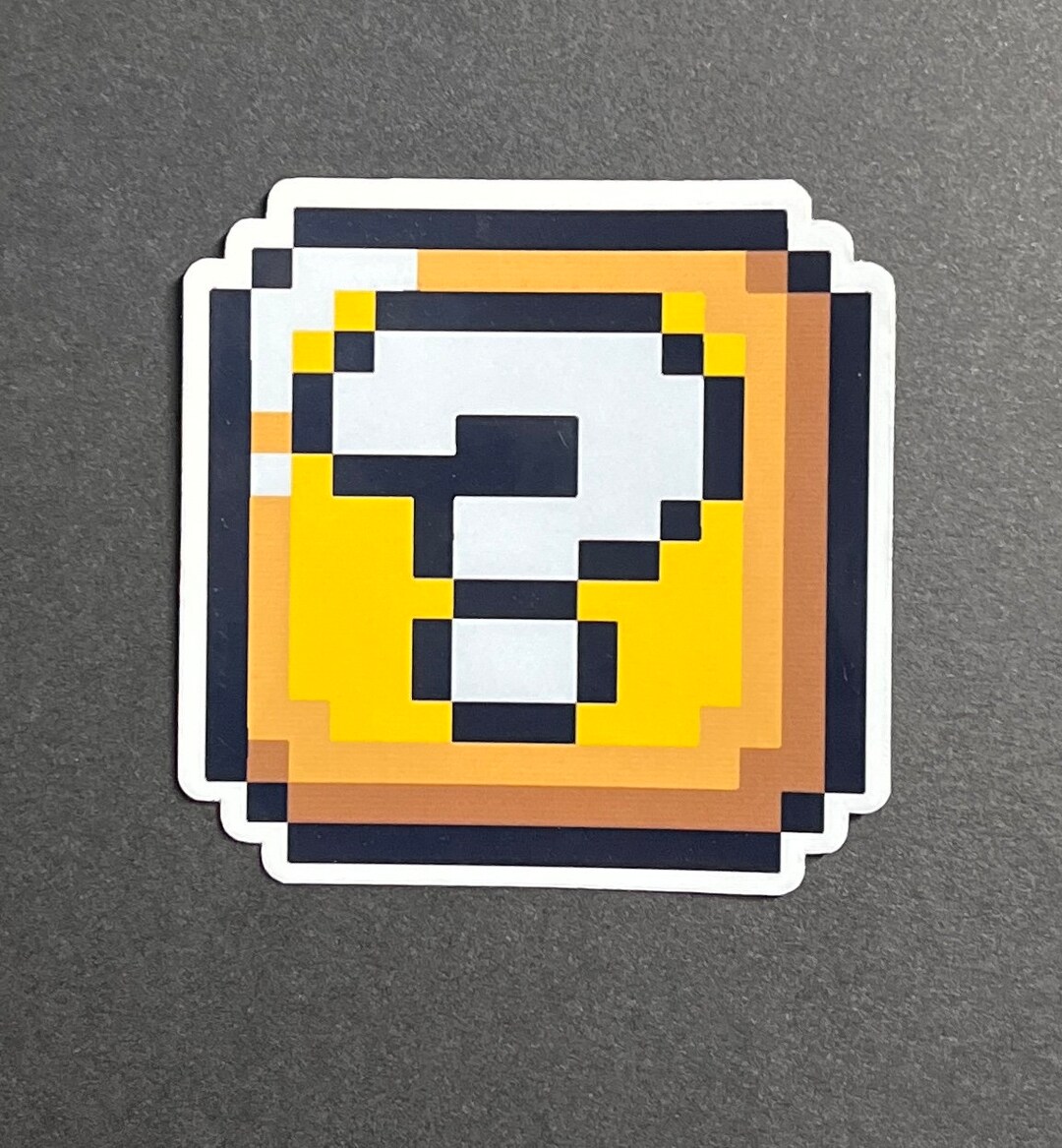 Mario Bros. Question Box Waterproof Sticker Super Mario Brothers Decals ...