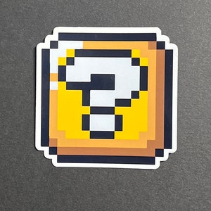 Mario Bros. Question Box Waterproof Sticker Super Mario Brothers Decals ...