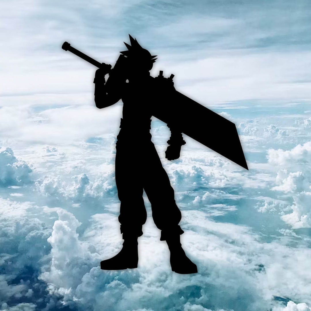 FF7 Cloud Strife Silhouette Car Decal | SOLDIER 1st Class | Buster Sword Final Fantasy 7 Cloud ...