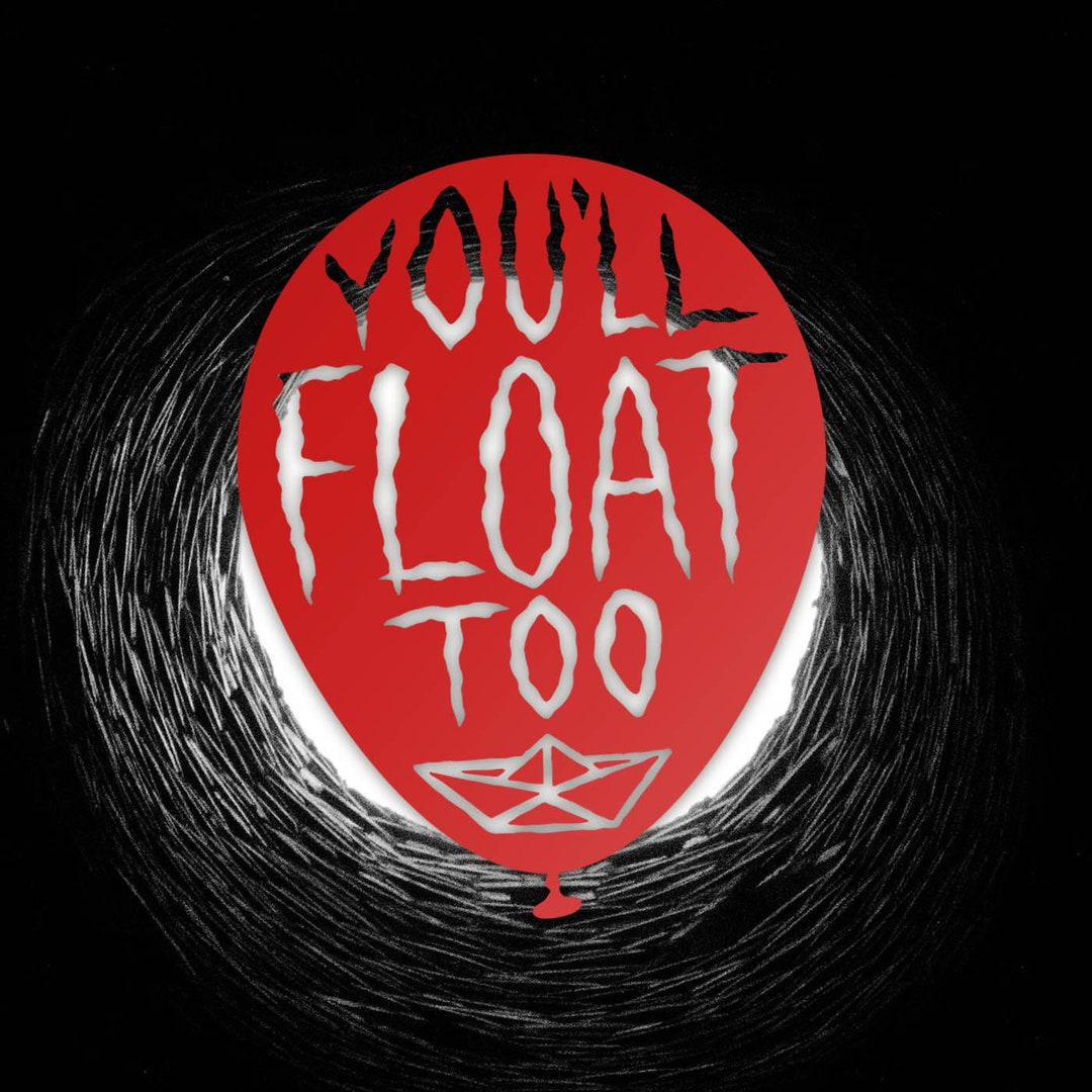 You'll Float Too! Car Decal | Stephen King's IT Derry Maine Red Balloon Car Decal You'll Float ...