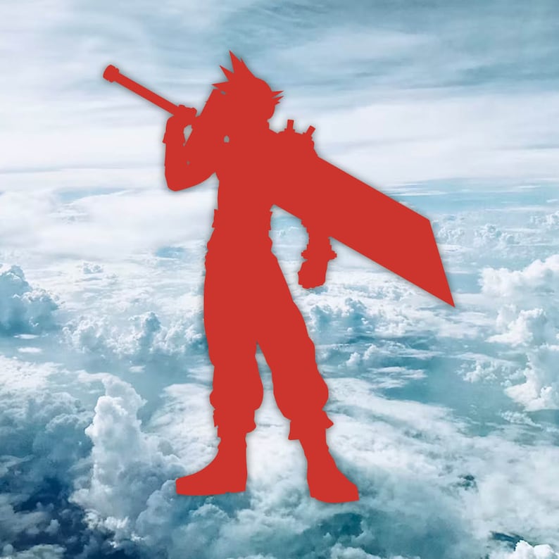 FF7 Cloud Strife Silhouette Car Decal | SOLDIER 1st Class | Buster ...