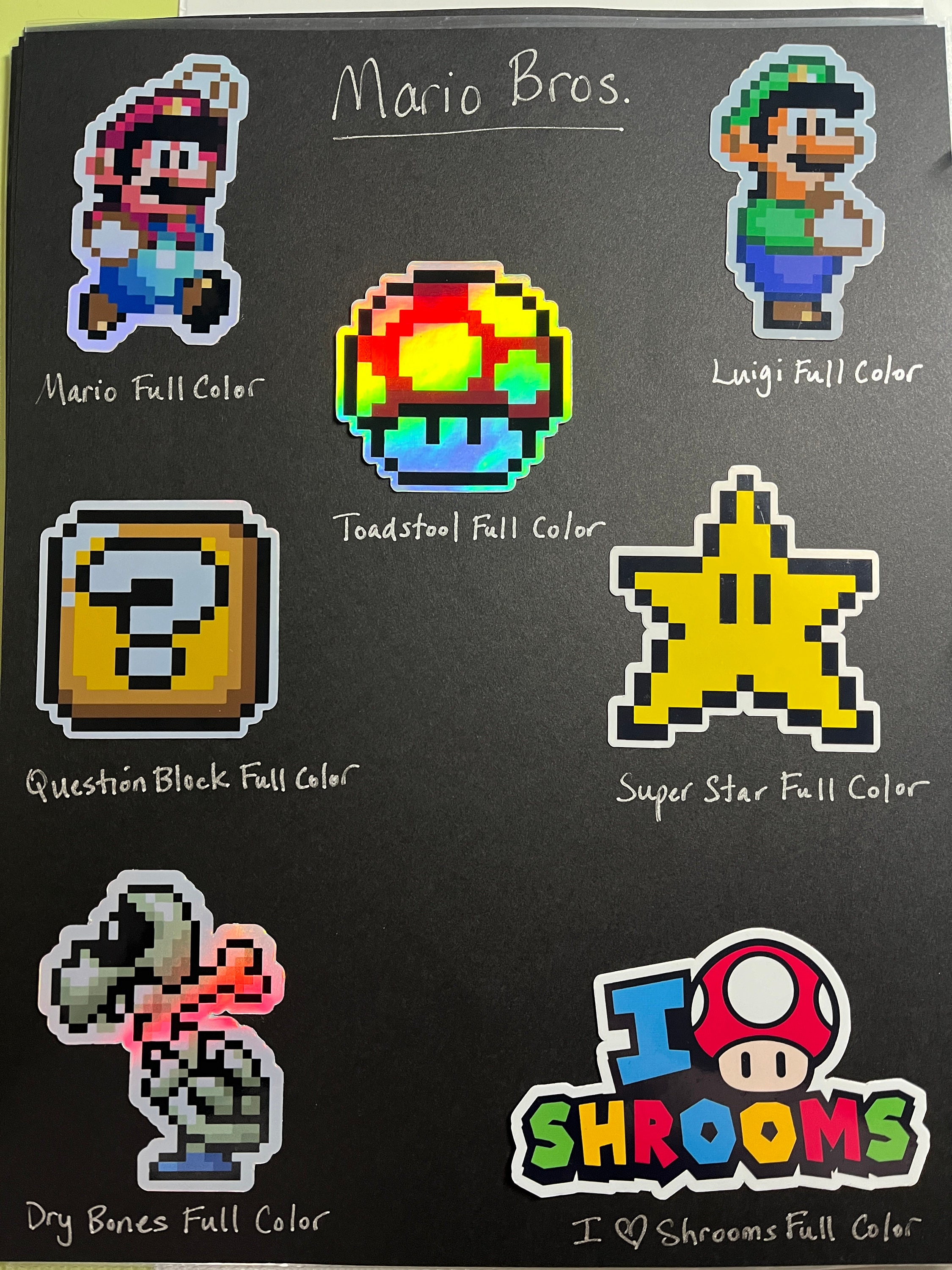 Mario Bros. Question Box Waterproof Sticker Super Mario Brothers Decals ...