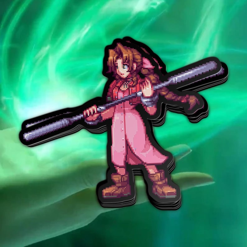 FF7 8-bit Pixel Art Characters | Cloud | Tifa | Aerith | Final Fantasy ...