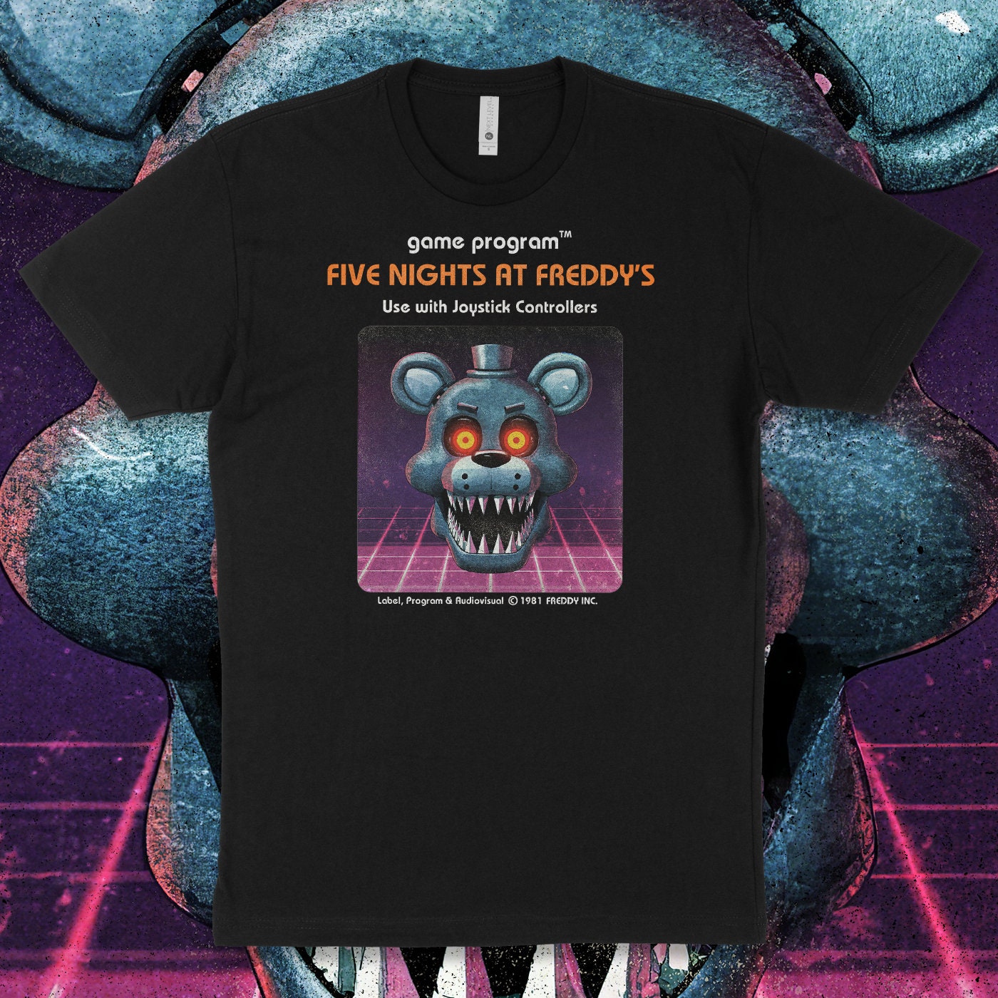 Five Nights at Freddys Atari T-shirt Fnaf Tees, Fnaf Security Breach ...