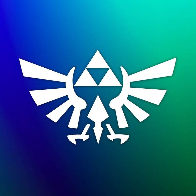 Hylian Crest Vinyl Decal - Legend of Zelda - Etsy