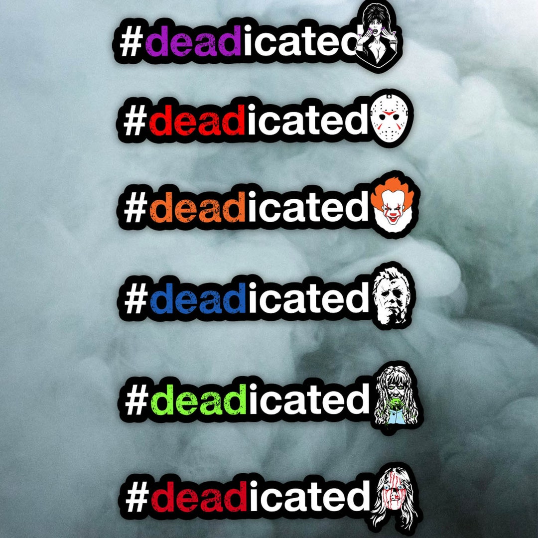 Deadicated Horror Icons Stickers Classic Scary Movies Horror Film ...