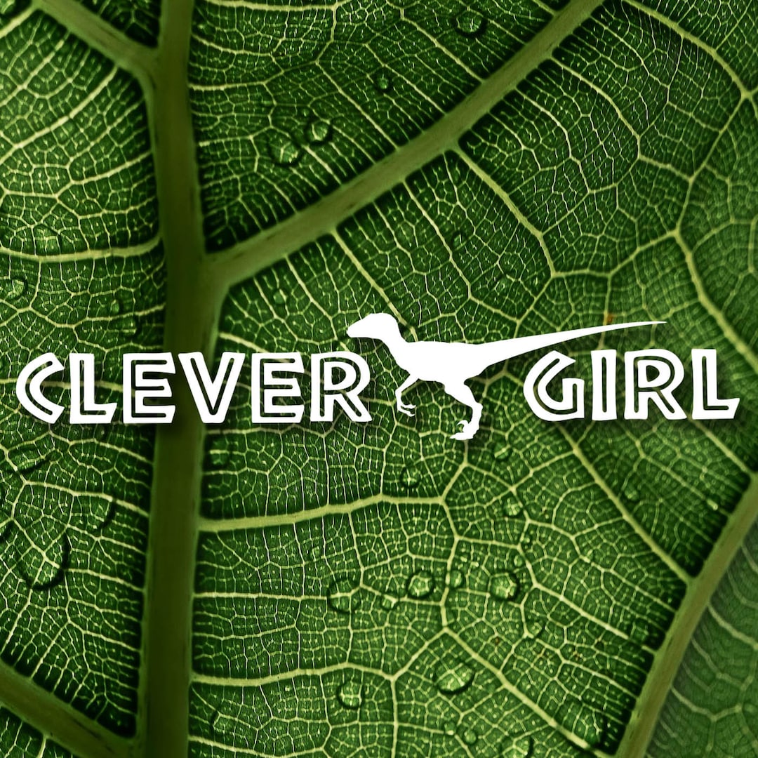 Clever Girl... (wide) With Raptor Vinyl Decal | Clever Girl Jurassic ...