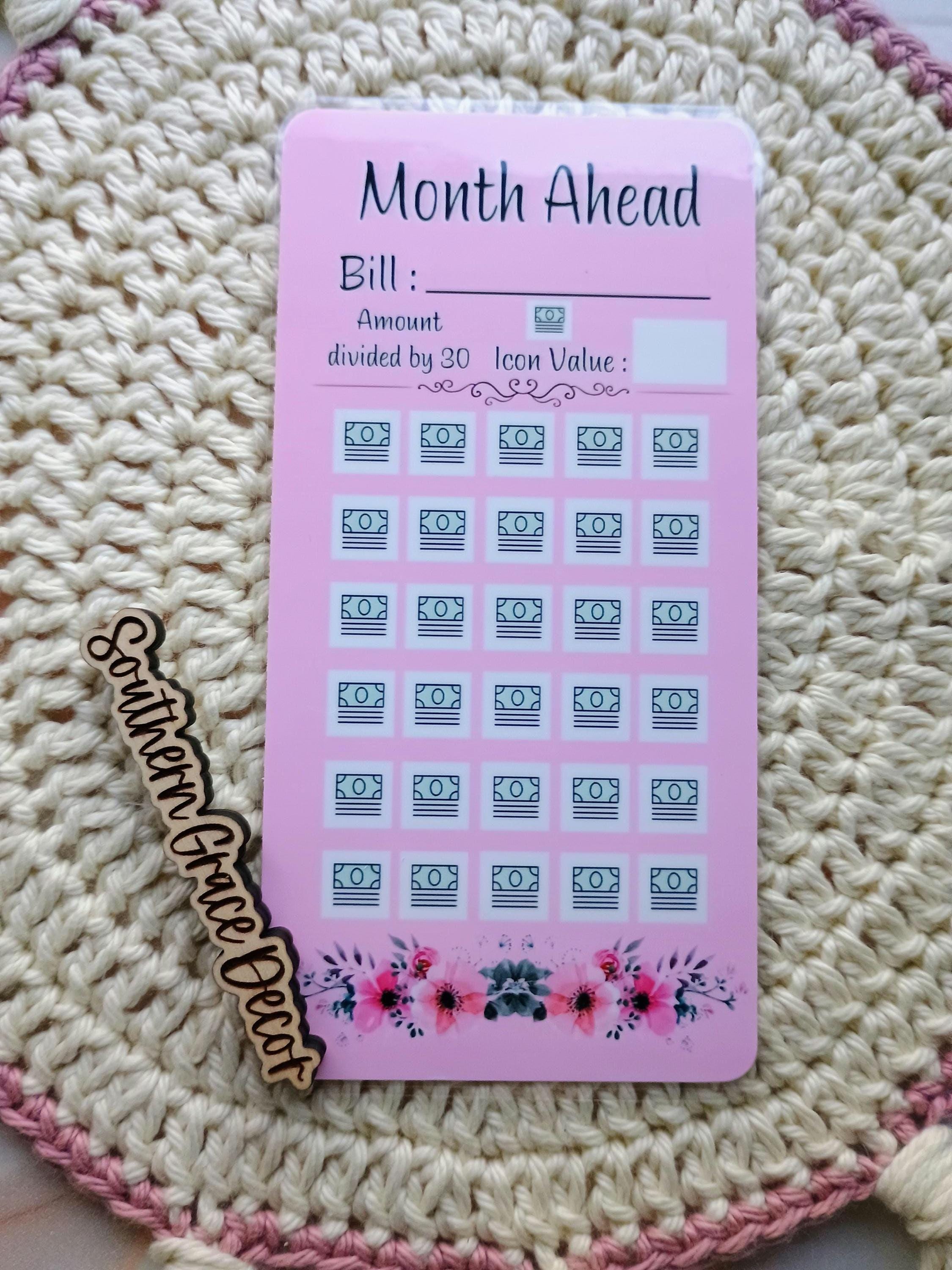 Floral A6 Savings Challenge: Debt Payoff, Month Ahead - Laminated ...