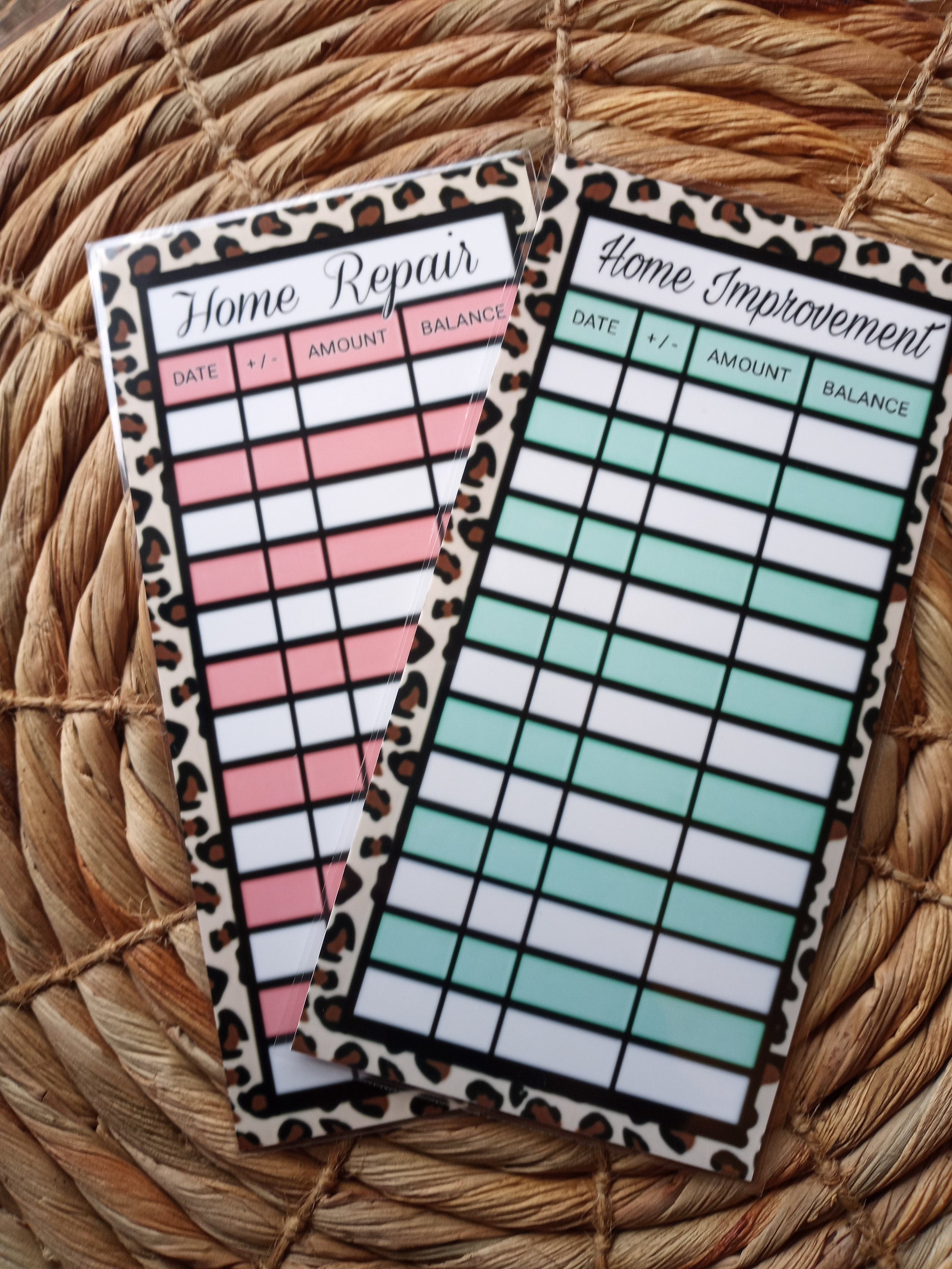 Personalized laminated Cash Tracker Leopard Pink Budget Binder A6 Cash ...