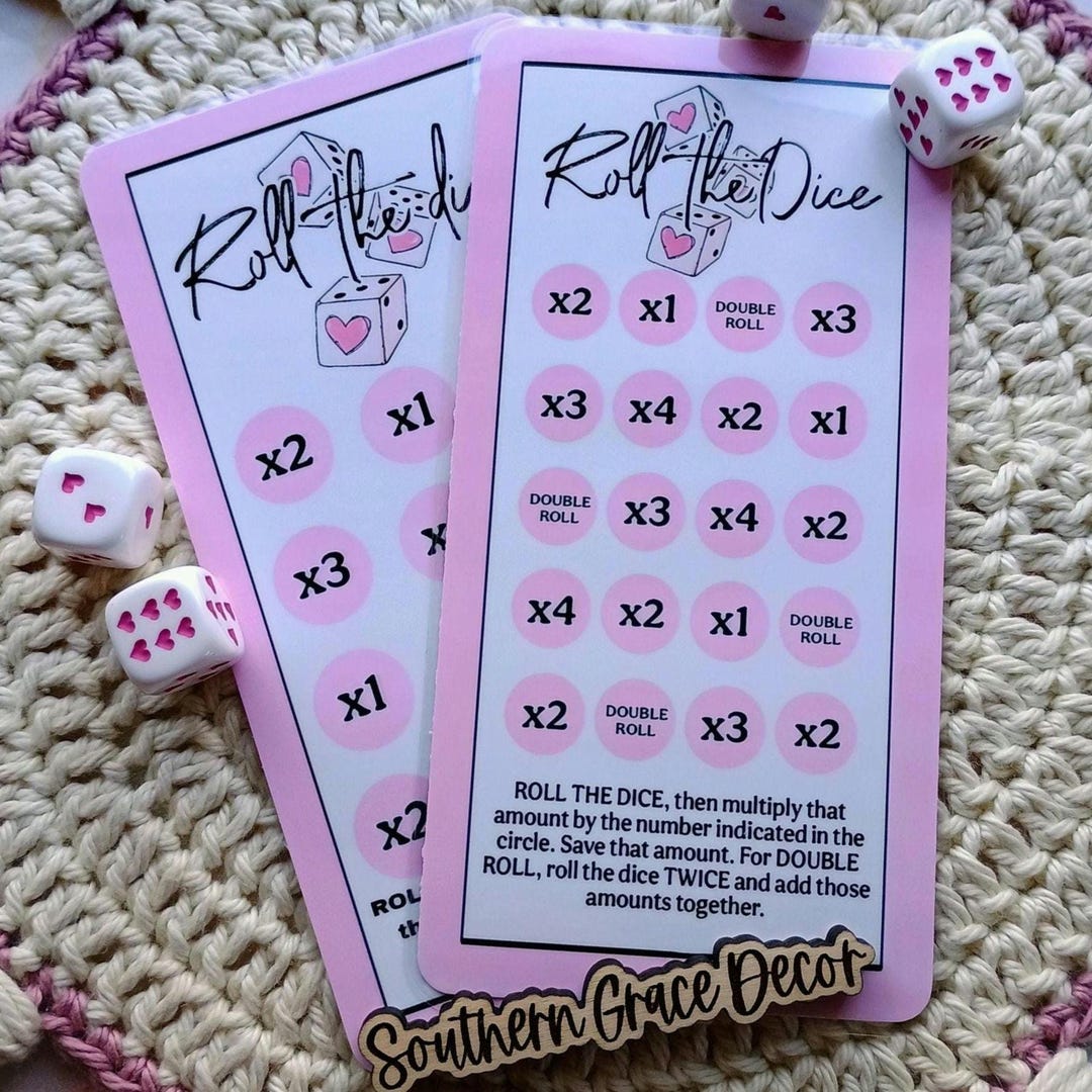 Roll the Dice Savings Challenge: A6 Budget Game, Laminated - Etsy