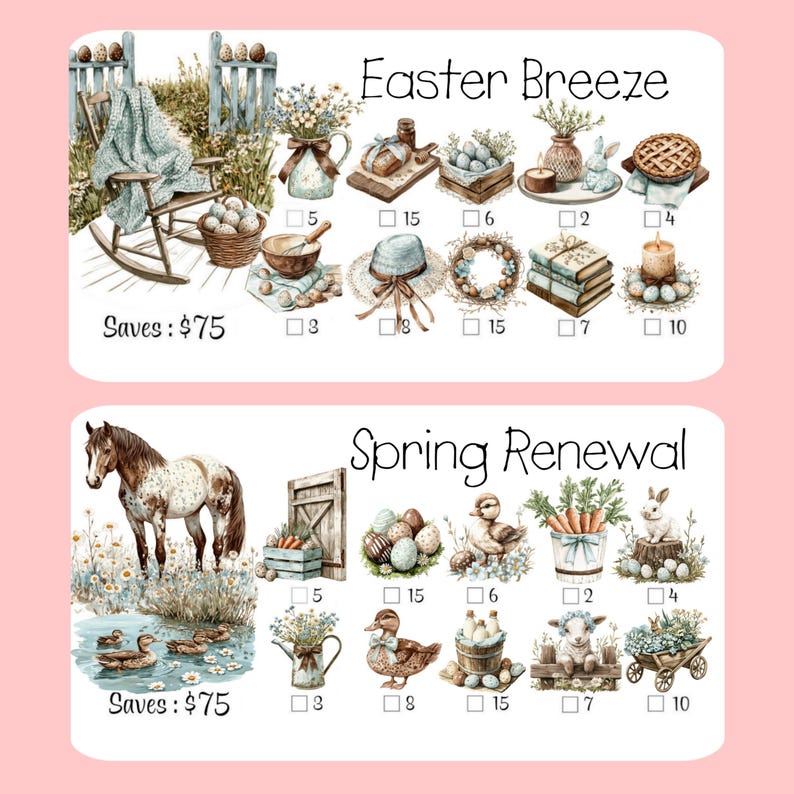 Spring | Savings Challenge | Watercolor | Easter |cash Stuffing | A6 ...
