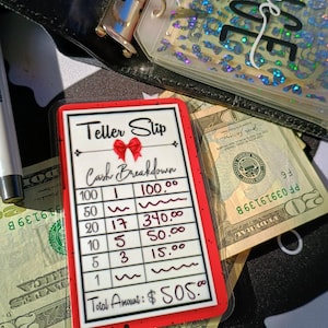 Laminated Cash Breakdown Teller Slip: Budget Binder Insert (2.5x3.5) - Etsy