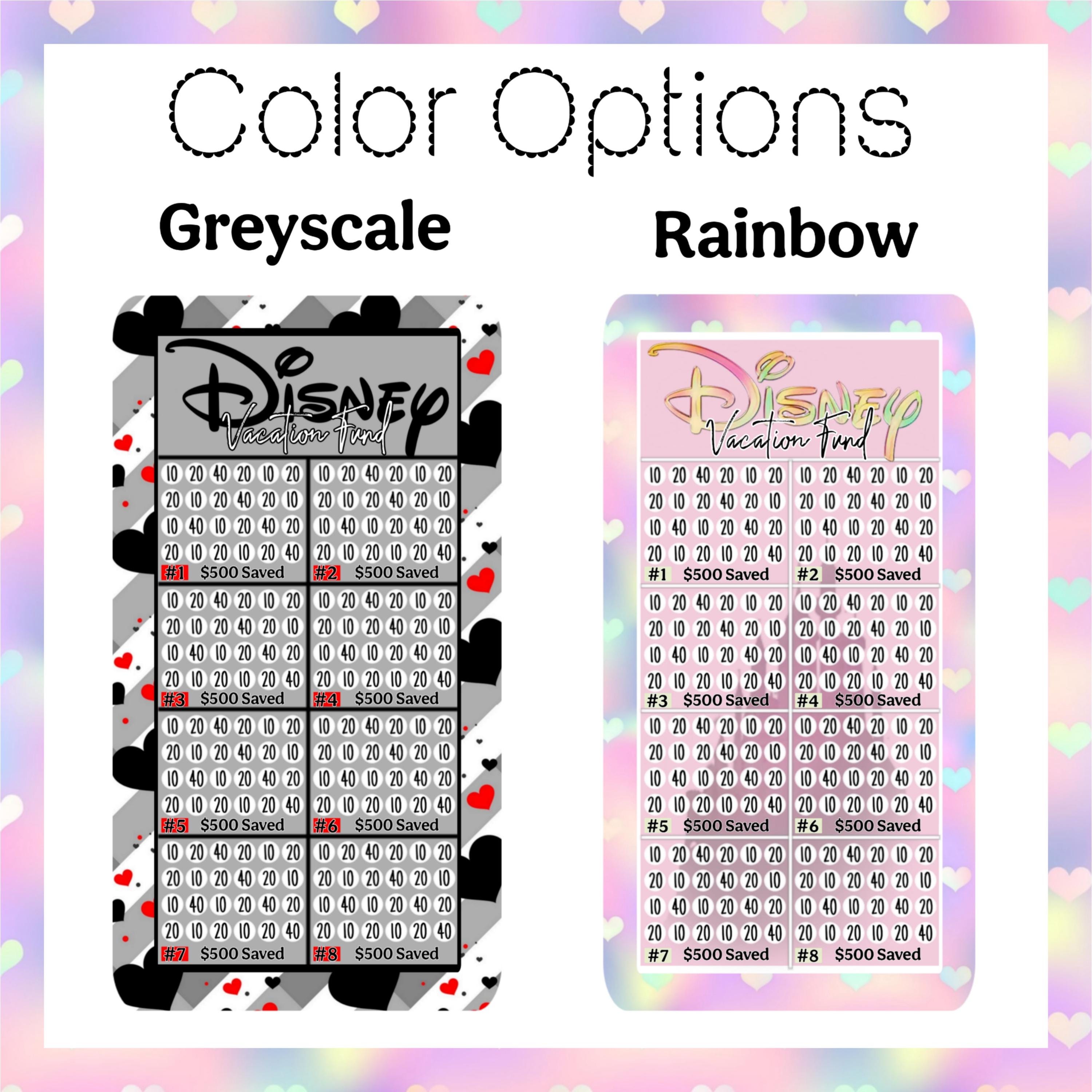 Disney Vacation Dashboard |savings Challenge | Budget Binder | A6 ...