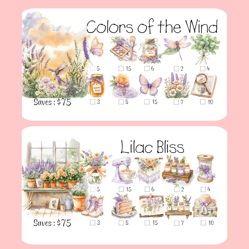 Spring | Savings Challenge | Watercolor | Easter |cash Stuffing | A6 ...