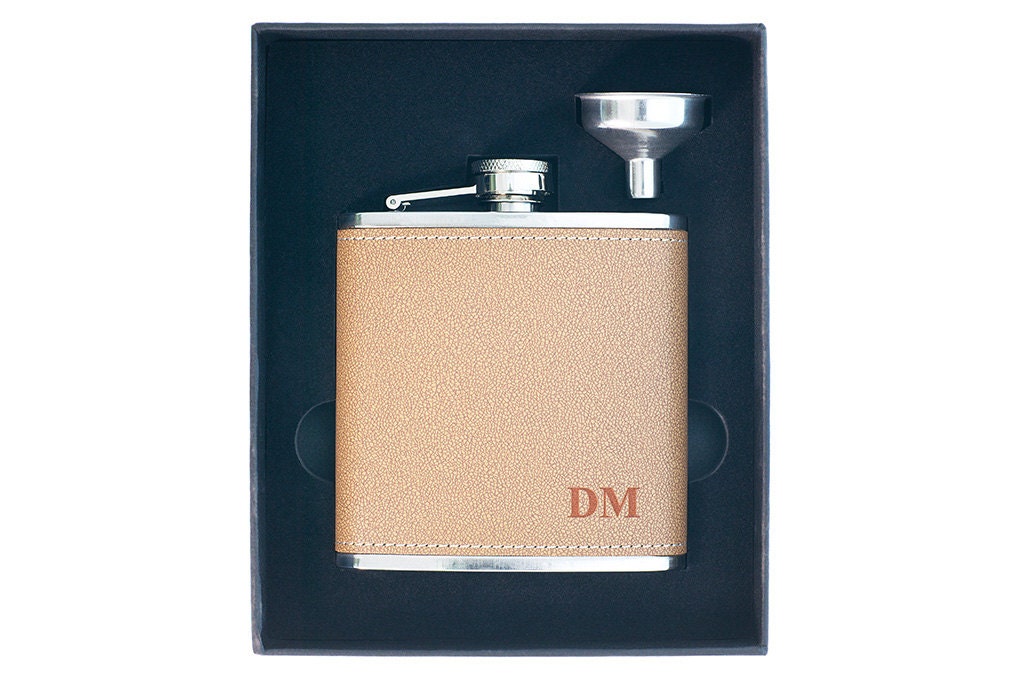 Personalized Flask Gift Box With initial Flask - Etsy