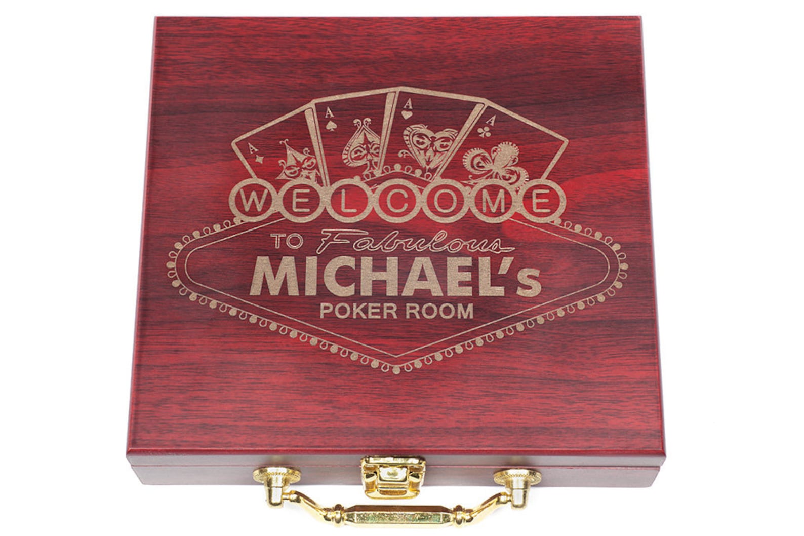 Personalized Poker Gift Set Custom Engraved Poker Game Box - Etsy