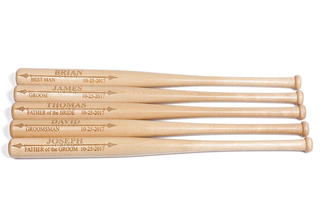 Personalized Mini Baseball Bat Laser Engraved Wood Wedding | Etsy