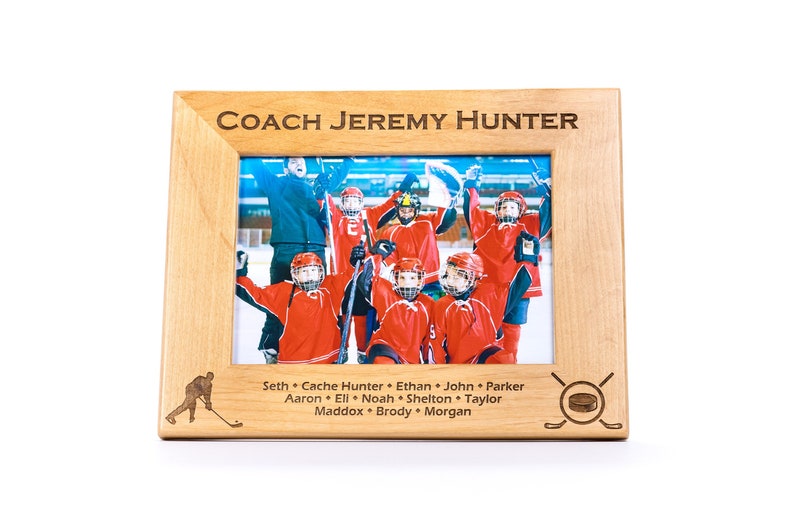 Customized Hockey Team Picture Frame, Coach Gift, Personalized Coach ...