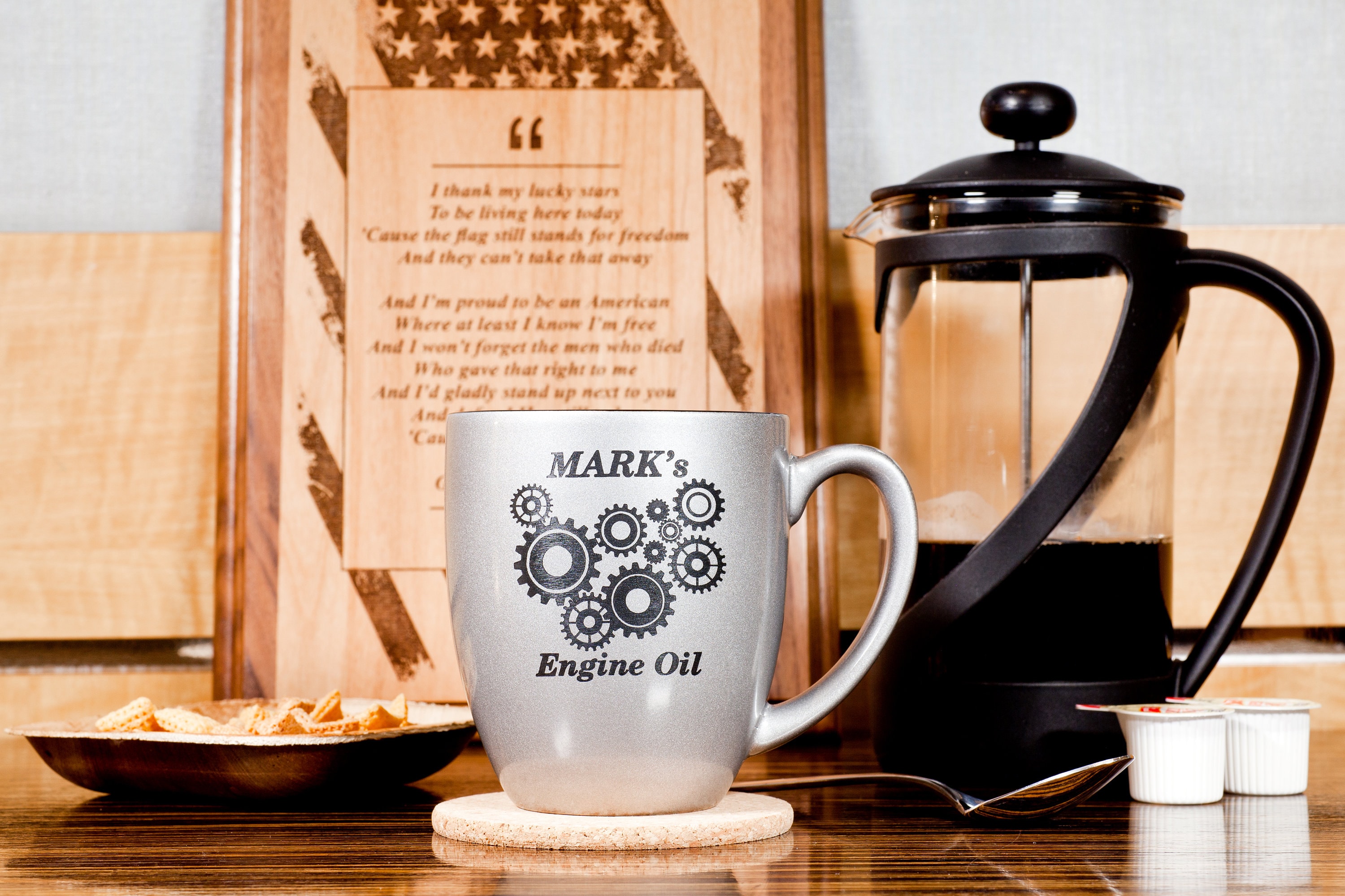 Personalized 16oz Coffee Mug Laser Engraved Ceramic Bistro | Etsy