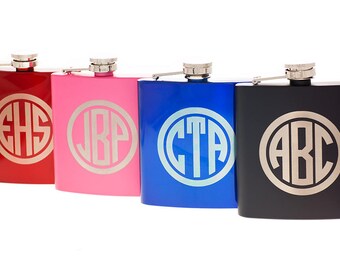 Personalized Flask Gift Box With initial Flask - Etsy
