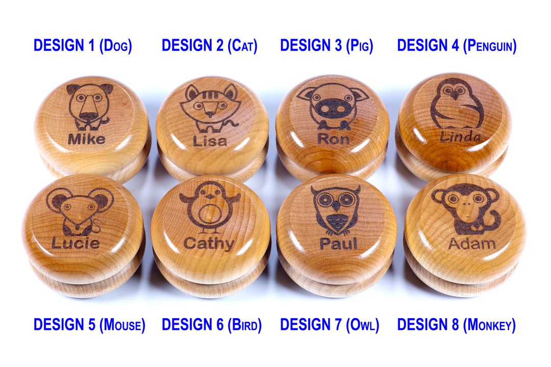 Personalized Maple Wood Yoyo, Childs Gift, Kids Yoyo, Party Favor ...