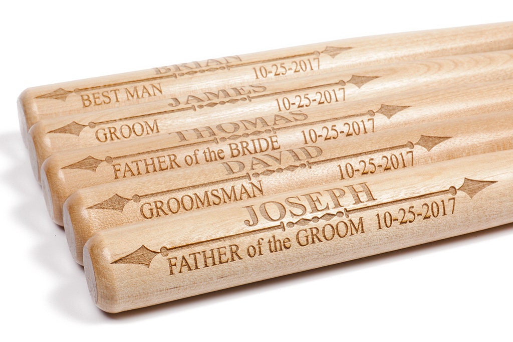 Personalized Mini Baseball Bat Laser Engraved Wood Wedding | Etsy