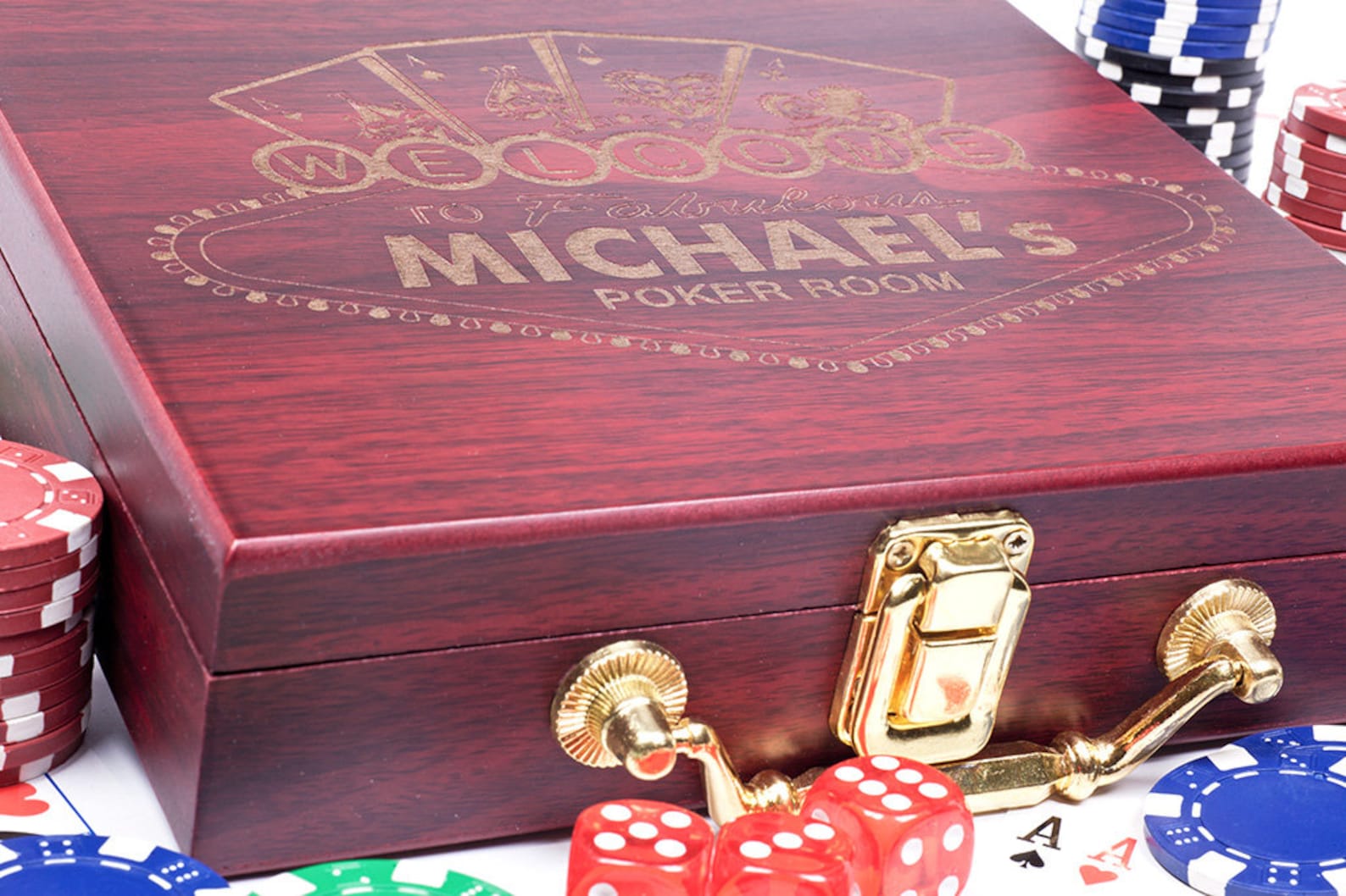 Personalized Poker Gift Set Custom Engraved Poker Game Box - Etsy