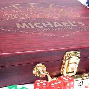 Personalized Poker Gift Set, Custom Engraved Poker Game Box, W/poker ...
