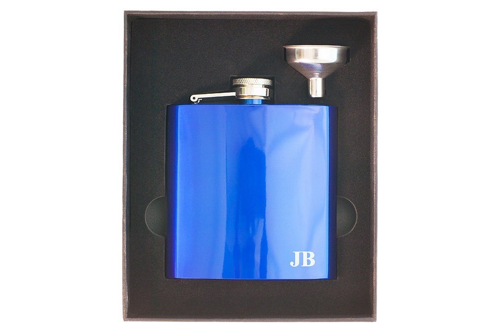 Personalized Flask Gift Box With initial Flask - Etsy