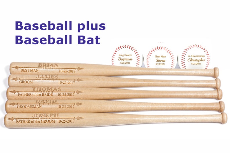 Personalized Mini Baseball Bat Laser Engraved Wood Wedding | Etsy