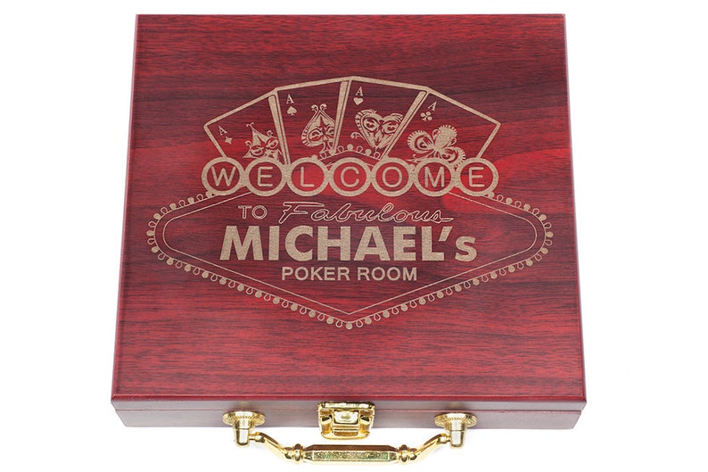 Personalized Poker Gift Set, Customized Poker Game Box, W/ Chips /w ...