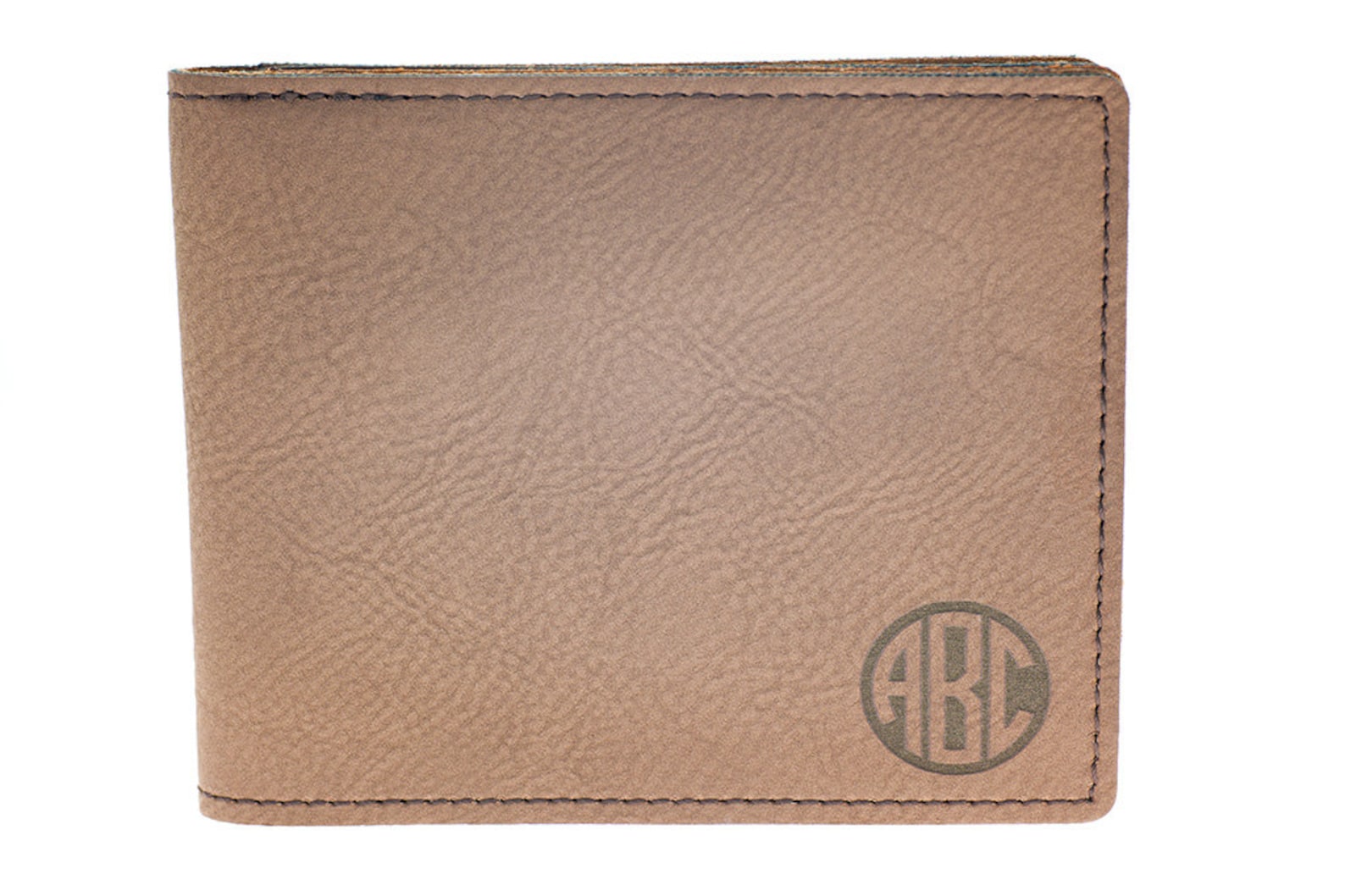 Personalized Brown Bifold Wallet, Monogram, Custom Engraved Leather ...