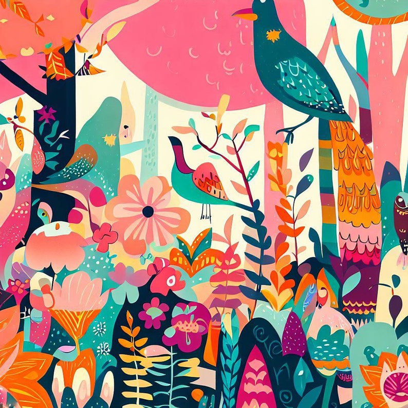 5 X High Resolution Digital Boho Nature-inspired Patterns of - Etsy