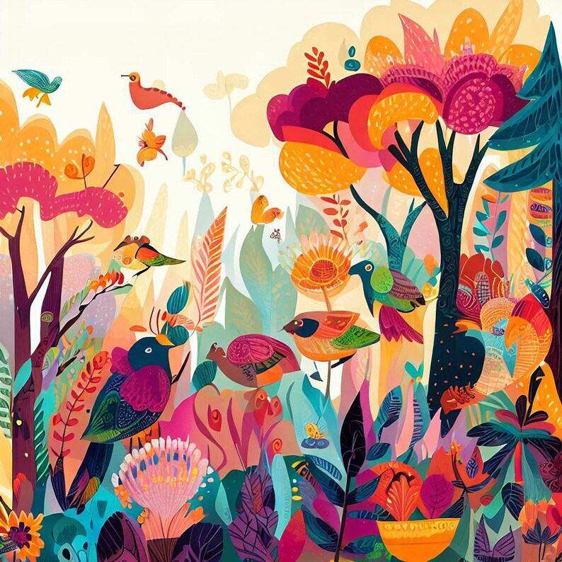 5 X High Resolution Digital Boho Nature-inspired Patterns of - Etsy