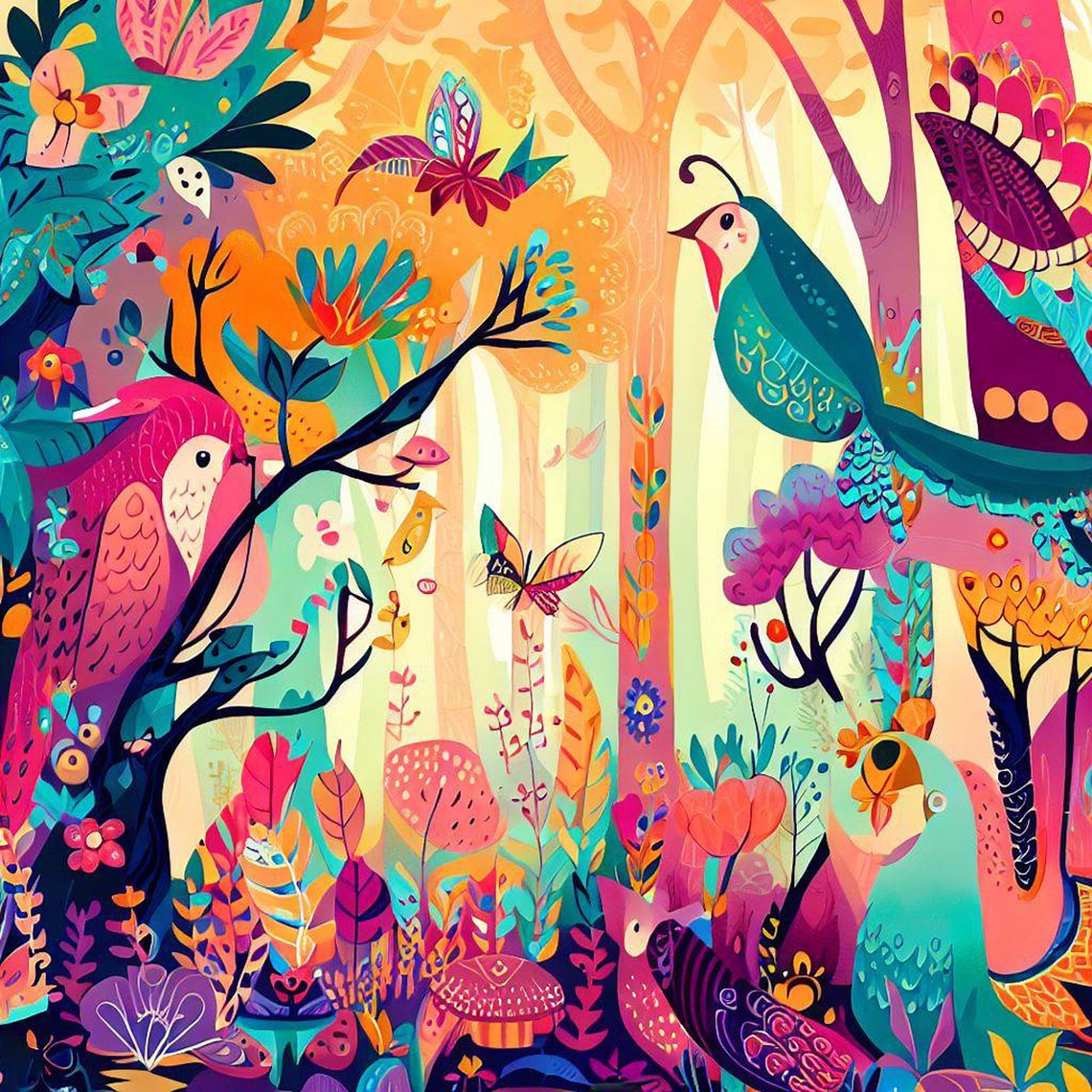 5 X High Resolution Digital Boho Nature-inspired Patterns of - Etsy