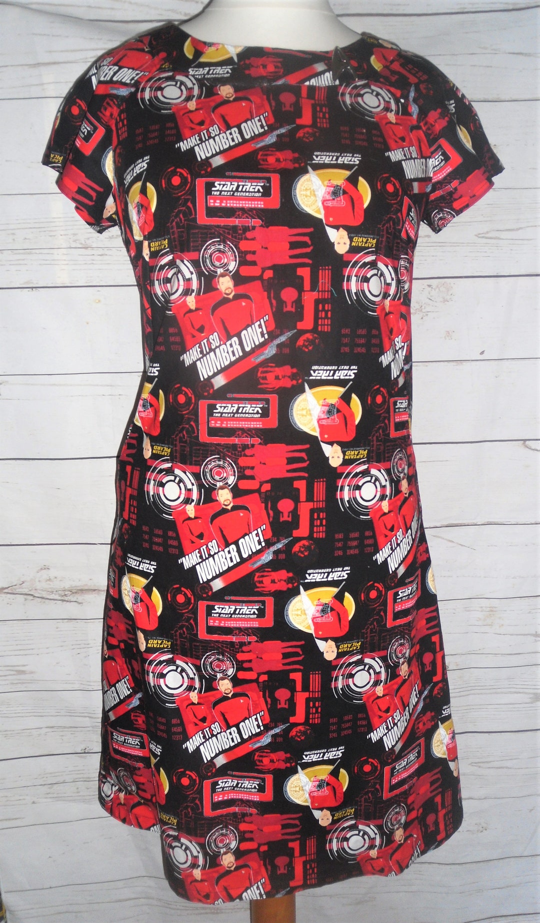 Star Trek Next Generation Picard Riker Retro Mod Dress UK 12-14 US 10 ...