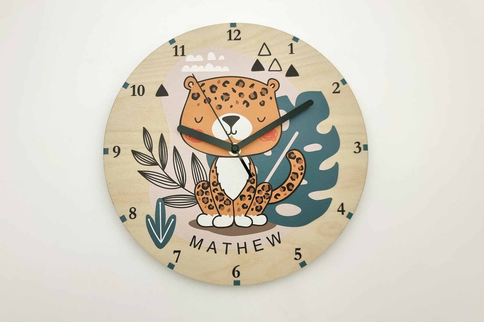 Personalized Wall Clock Wooden Clock for Kids Room Wall - Etsy