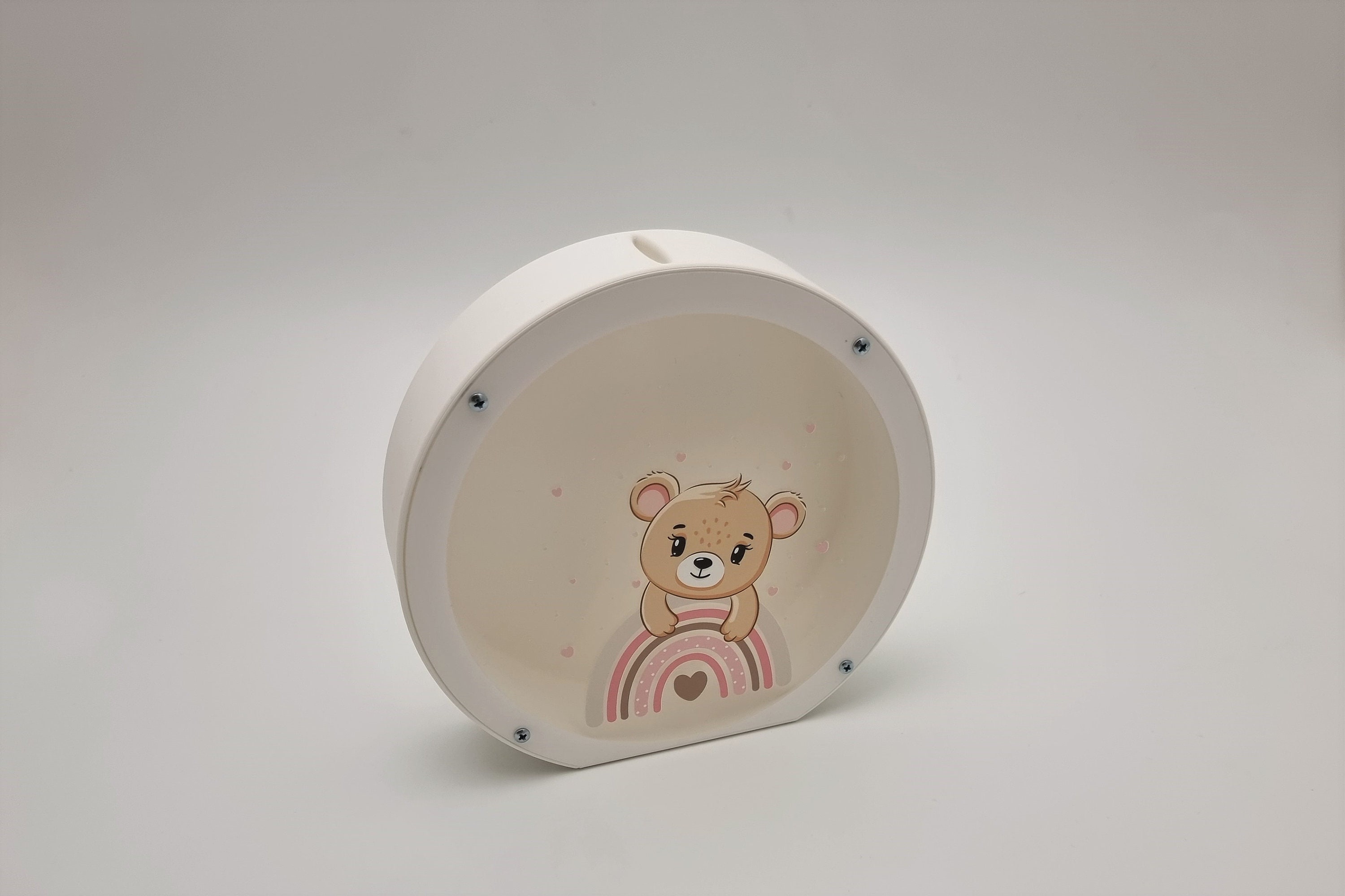 Rainbow Piggy Bank, Personalised Piggy Banks for Girls, Cute Baptism ...