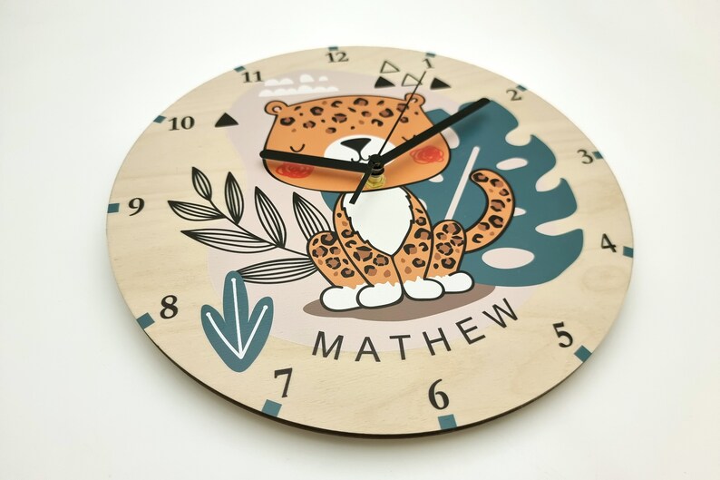 Personalized Wall Clock Wooden Clock for Kids Room Wall - Etsy