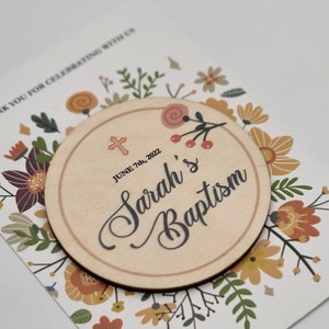 Floral Baptism Favors, Personalized Refrigerator Magnets, Autumn ...