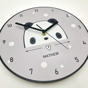 Personalized Panda Clock, Children's Clock, Nursery Decor - Etsy